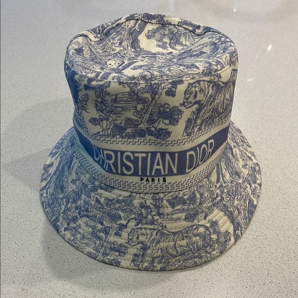 Dior | Accessories | Dior Blue And White Bucket Hat | Poshmark